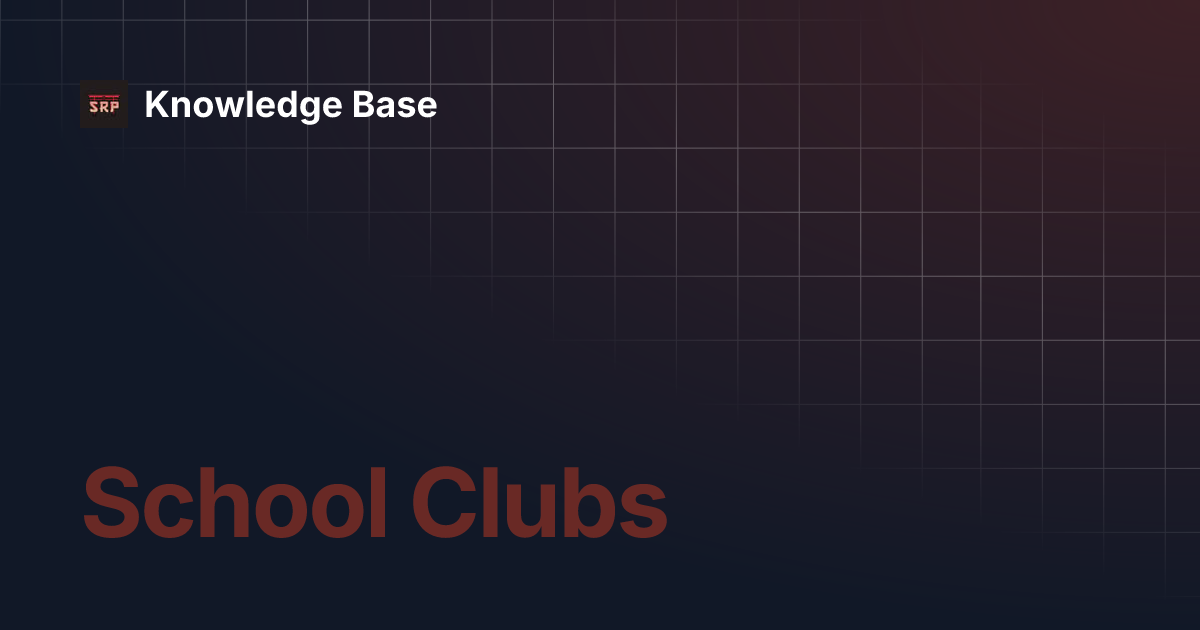School Clubs | Knowledge Base