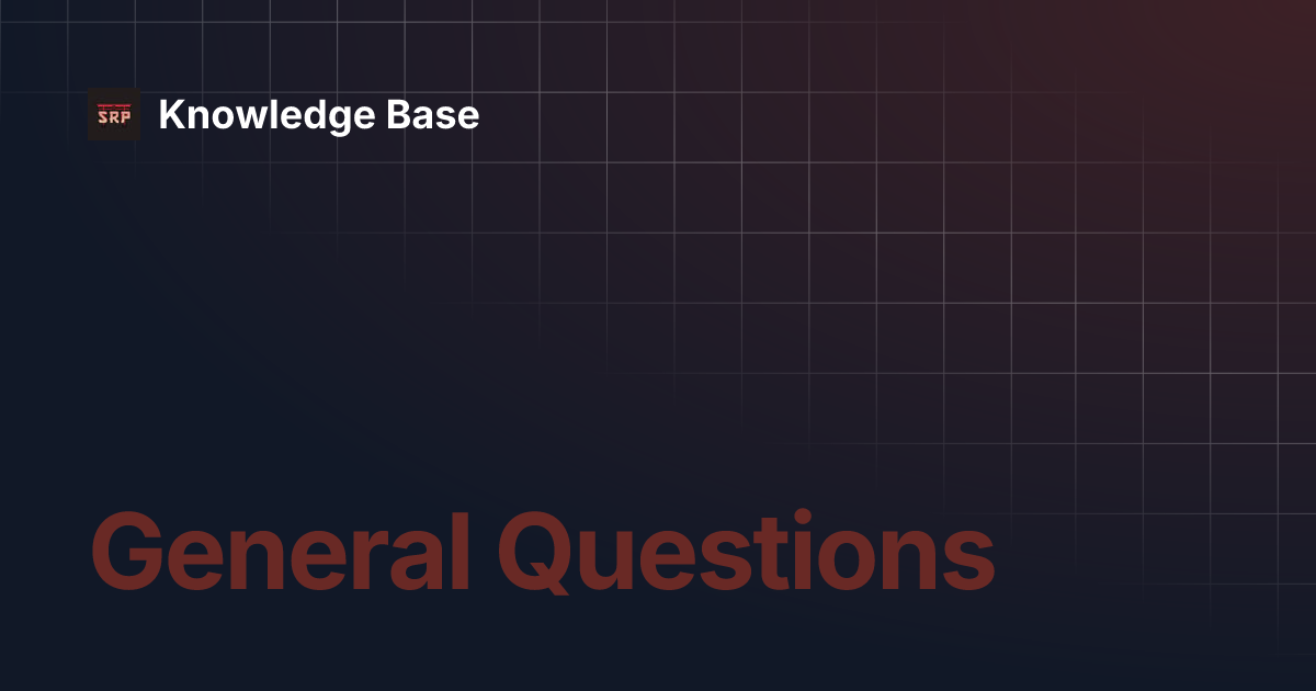 General Questions | Knowledge Base