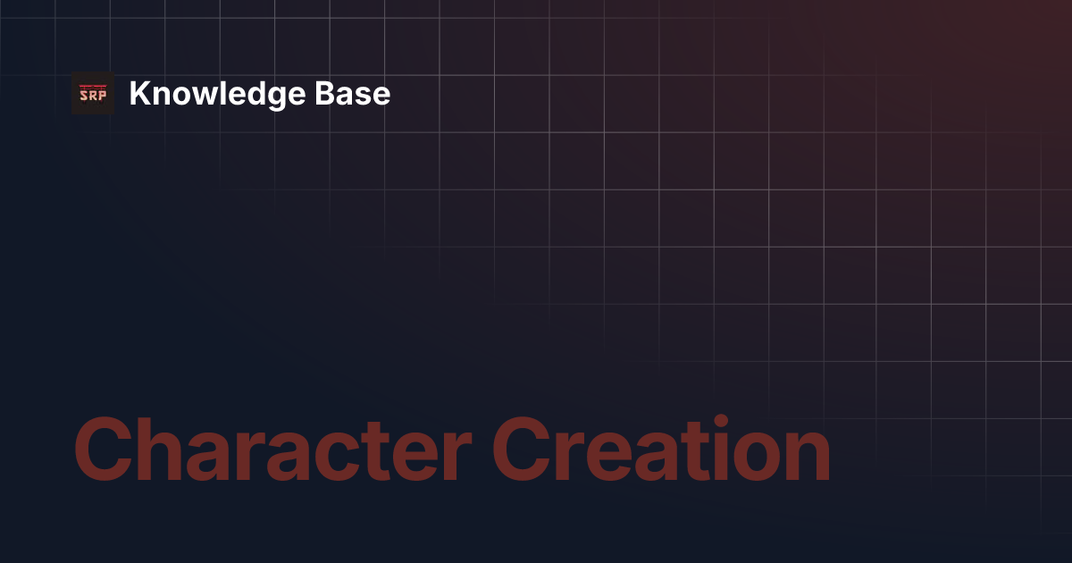 Character Creation | Knowledge Base